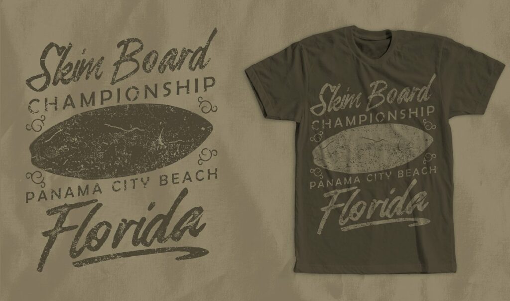 Skim Board Florida T-Shirt Design – MasterBundles