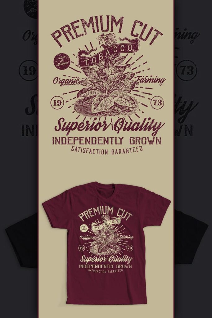 Premium Tobacco T-Shirt Design – MasterBundles