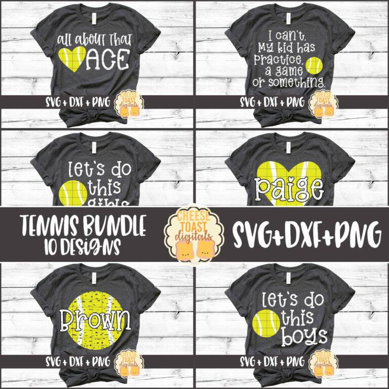 Tennis Bundle - 10 Designs - SVG PNG DXF Cut Files – MasterBundles