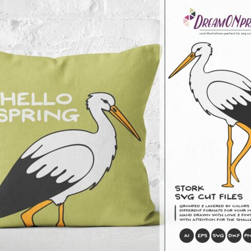 Stork SVG Cut File - Spring SVG, Birds, New Born SVG | Master Bundles