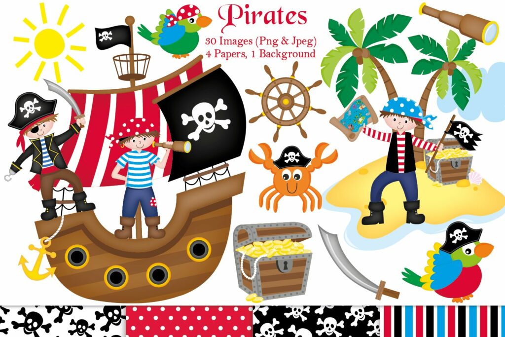 Pirate Clipart, Pirate Graphics & Illustrations, Pirate Ship ...