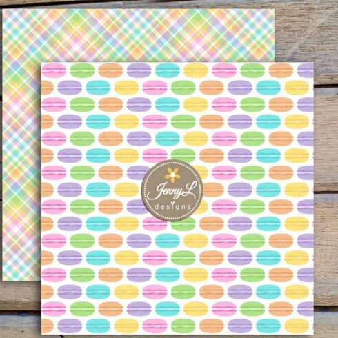 Macaron Digital Papers and Macaron Clipart | Master Bundles