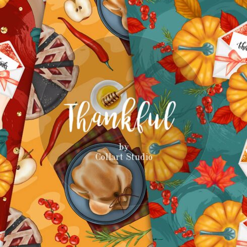 Thanksgiving Digital Paper, Autumn | MasterBundles