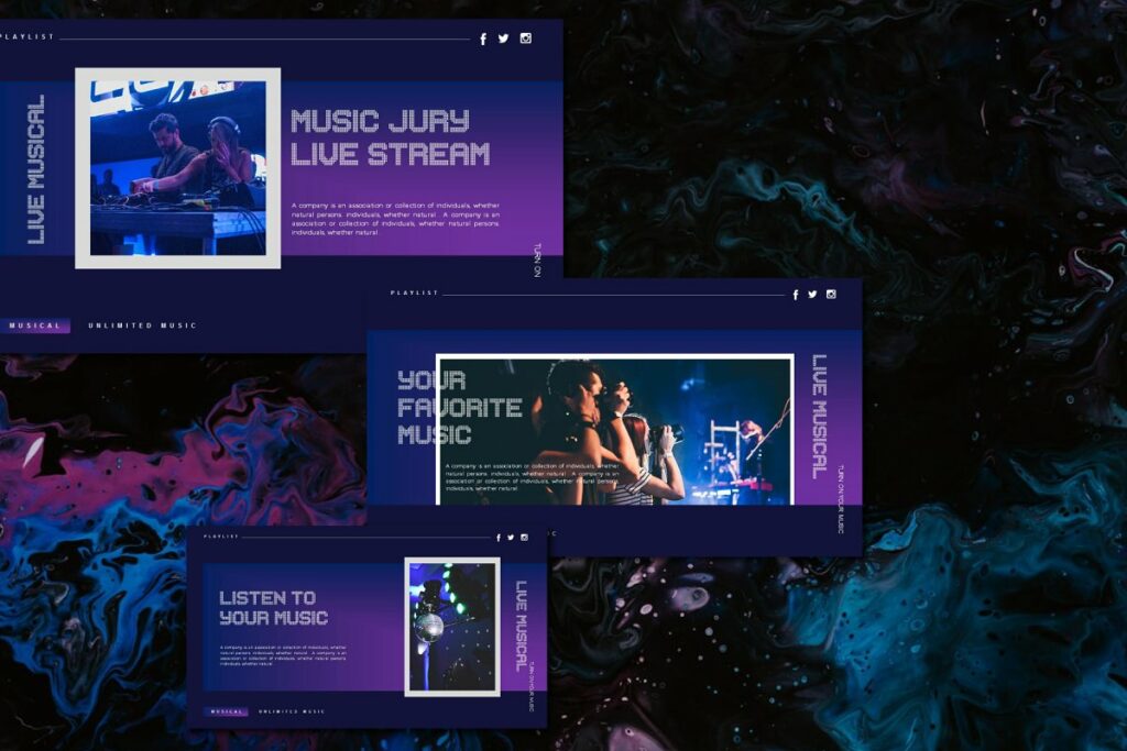 PLAYLIST Google Slide Template – MasterBundles