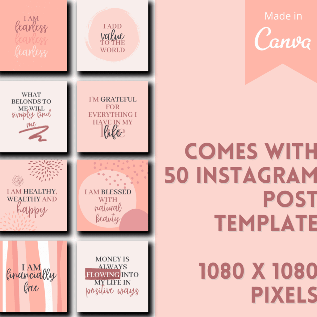 Affirmation Quotes IG Quote Posts - MasterBundles