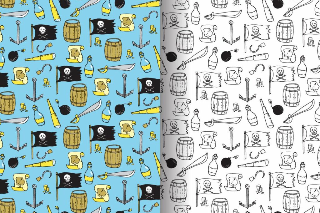 Pirates Patterns & Illustrations – MasterBundles