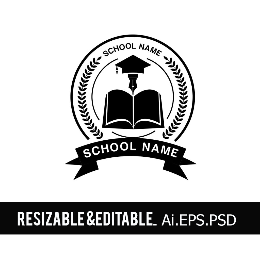 Education Resizable and Editable Logo - MasterBundles