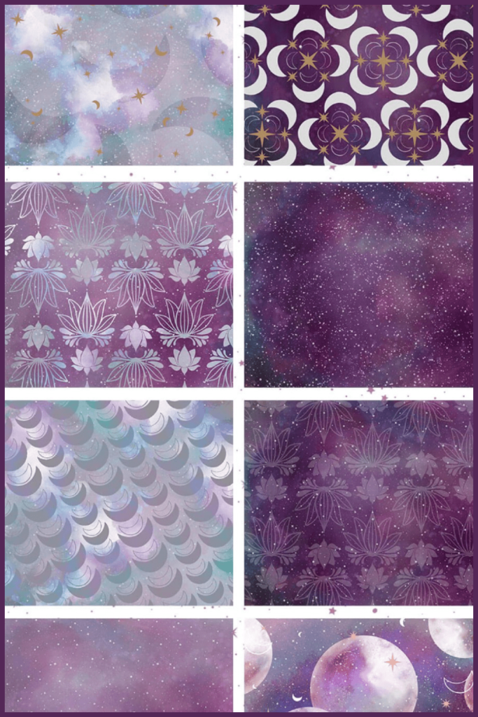 Galaxy Star Moon Patterns – MasterBundles