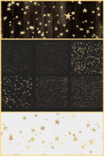 Seamless Gold Star Overlays – MasterBundles