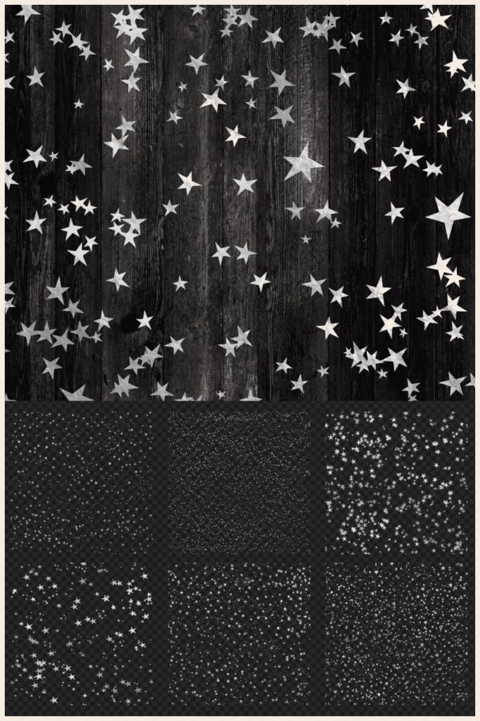 Seamless Silver Star Overlays – MasterBundles