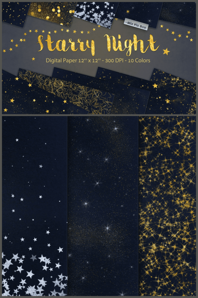Starry Night Digital Paper – MasterBundles