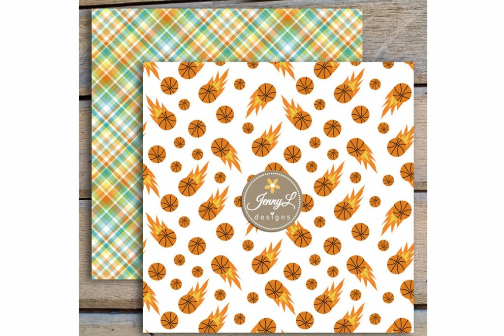 Basketball Digital Papers and Clipart Set – MasterBundles
