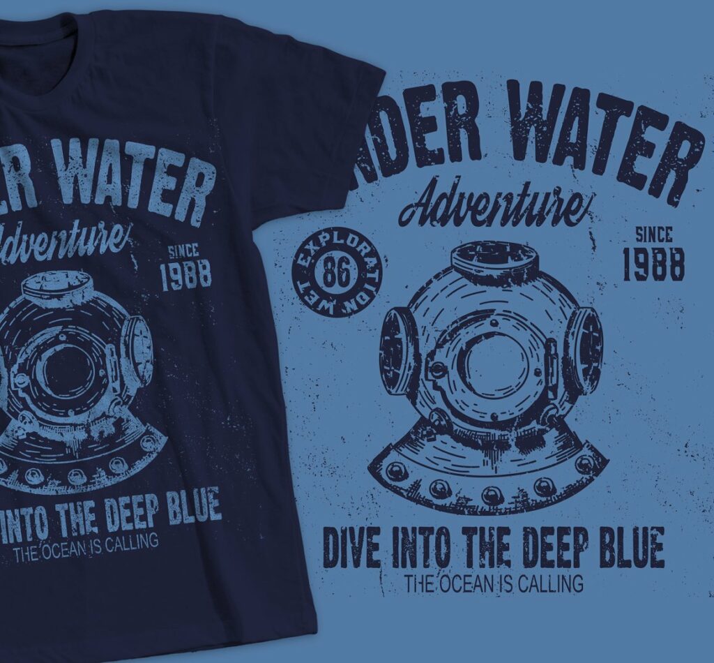 Deep Sea Diving T-Shirt Design – MasterBundles