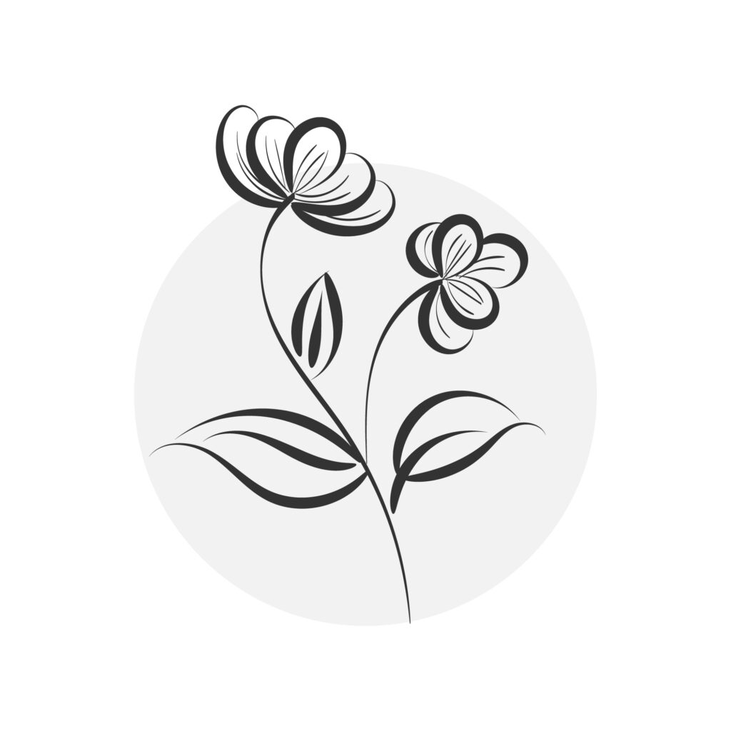 10 Flower drawing with line-art - Only $8 - MasterBundles