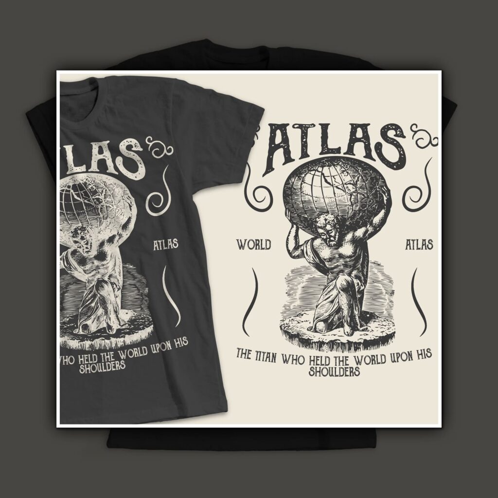 Atlas T-Shirt Design – MasterBundles