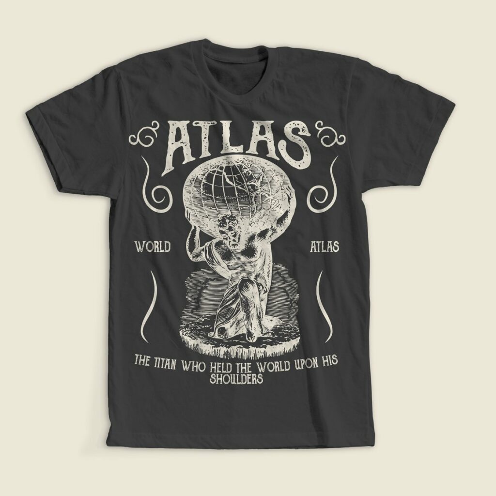 Atlas T-Shirt Design – MasterBundles