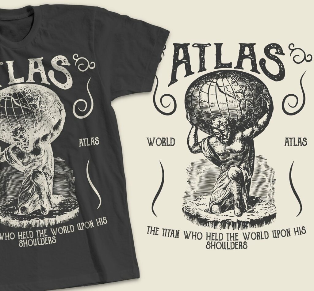 Atlas T-Shirt Design – MasterBundles