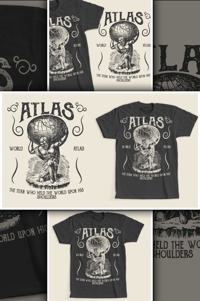 Atlas T-Shirt Design – MasterBundles