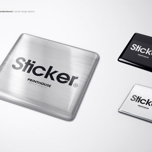 3D Epoxy Dome Stickers Mockup Set | Master Bundles
