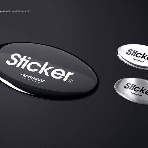 3D Epoxy Dome Stickers Mockup Set | Master Bundles
