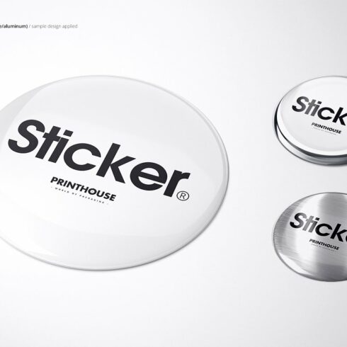 3D Epoxy Dome Stickers Mockup Set | MasterBundles