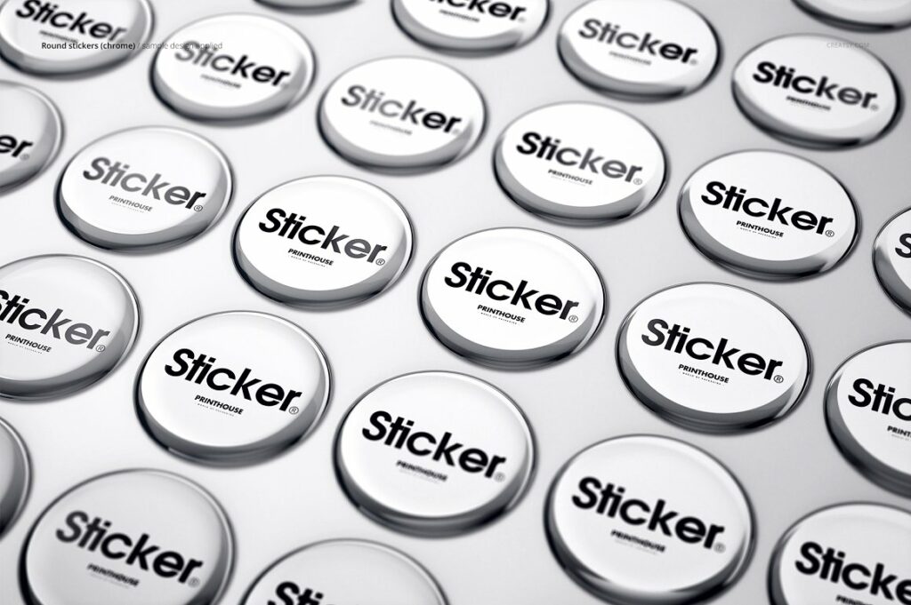 3D Epoxy Dome Stickers Mockup Set – MasterBundles