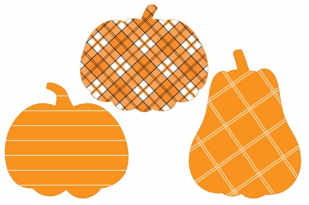 Pumpkin Plaid Print. Pumpkin Strips | MasterBundles