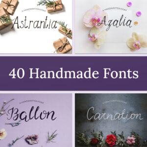 40 Handmade Unique Fonts – MasterBundles