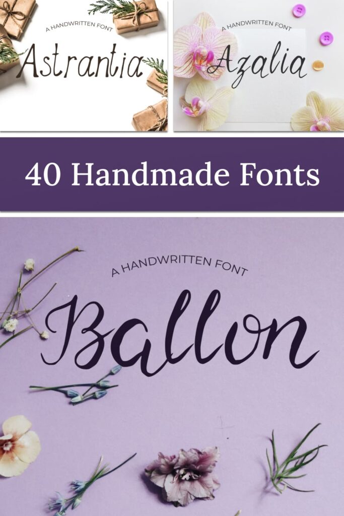 40 Handmade Unique Fonts – MasterBundles