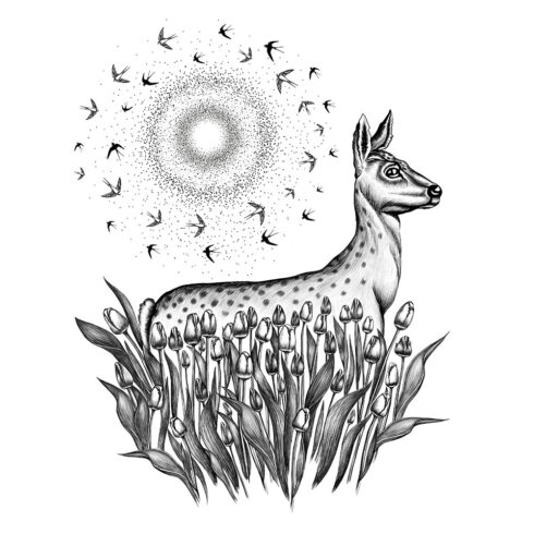 Set of stylized animal drawings - MasterBundles