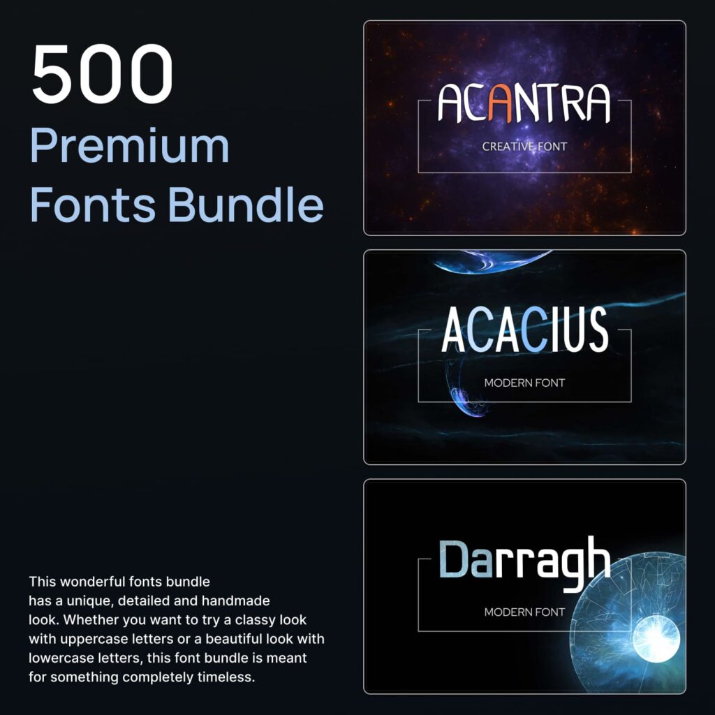200 Ultimate Fonts Bundle – MasterBundles