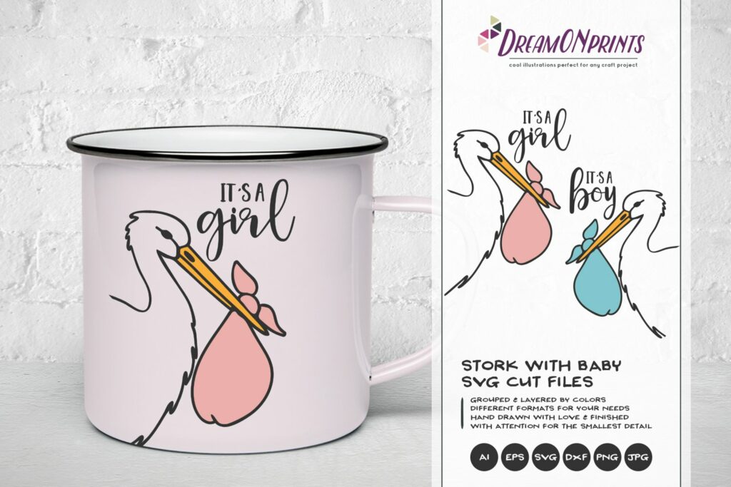Stork SVG Cut File – MasterBundles