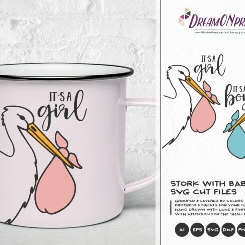 Stork SVG Cut File | MasterBundles