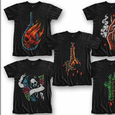 5 Tattoo Style | T-Shirt Designs | Master Bundles
