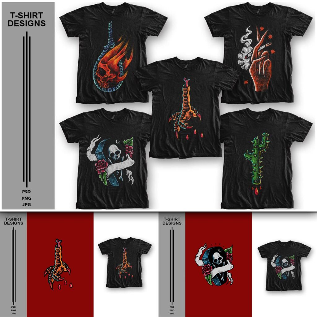 5 Tattoo Style | T-Shirt Designs – MasterBundles