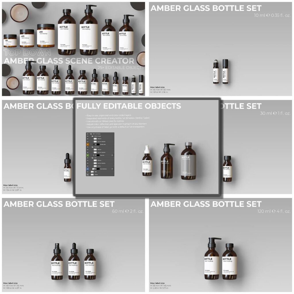 Top Down Amber Glass Scene Creator – MasterBundles