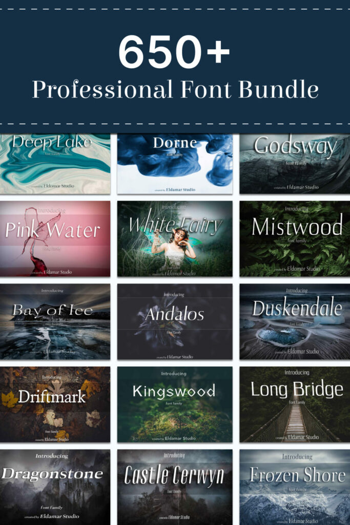 650+ Professional Font Bundle | Master Bundles