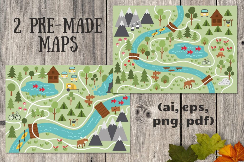 Camping Map Creator – MasterBundles