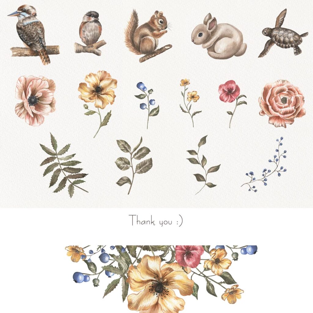 Vintage Botanical Collection - MasterBundles