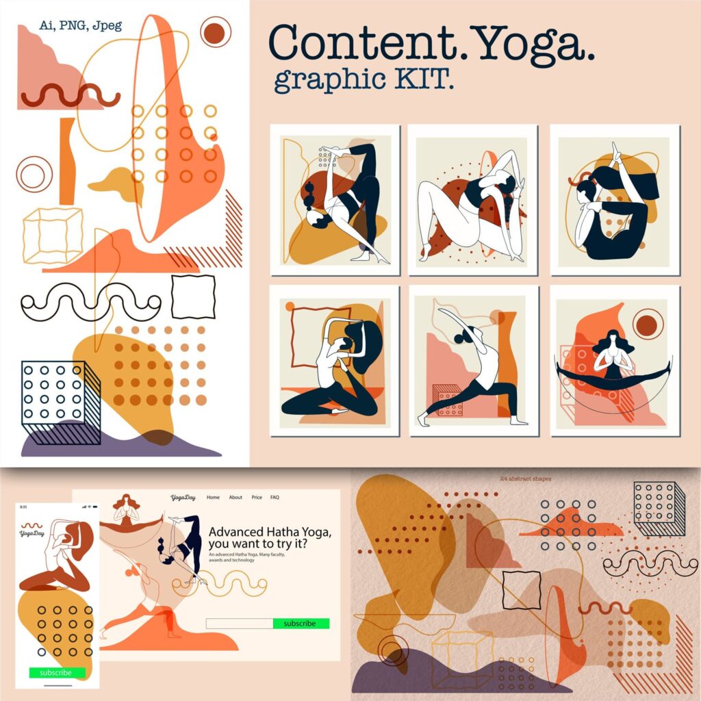 Content. Yoga. Graphic KIT – MasterBundles