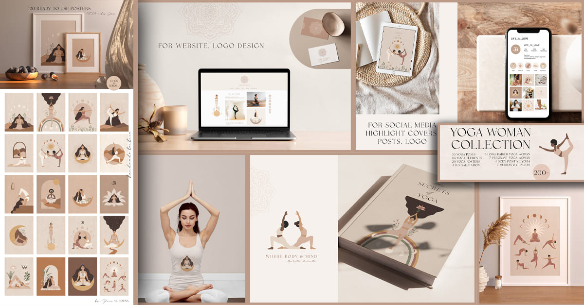 Yoga Woman Collection – MasterBundles