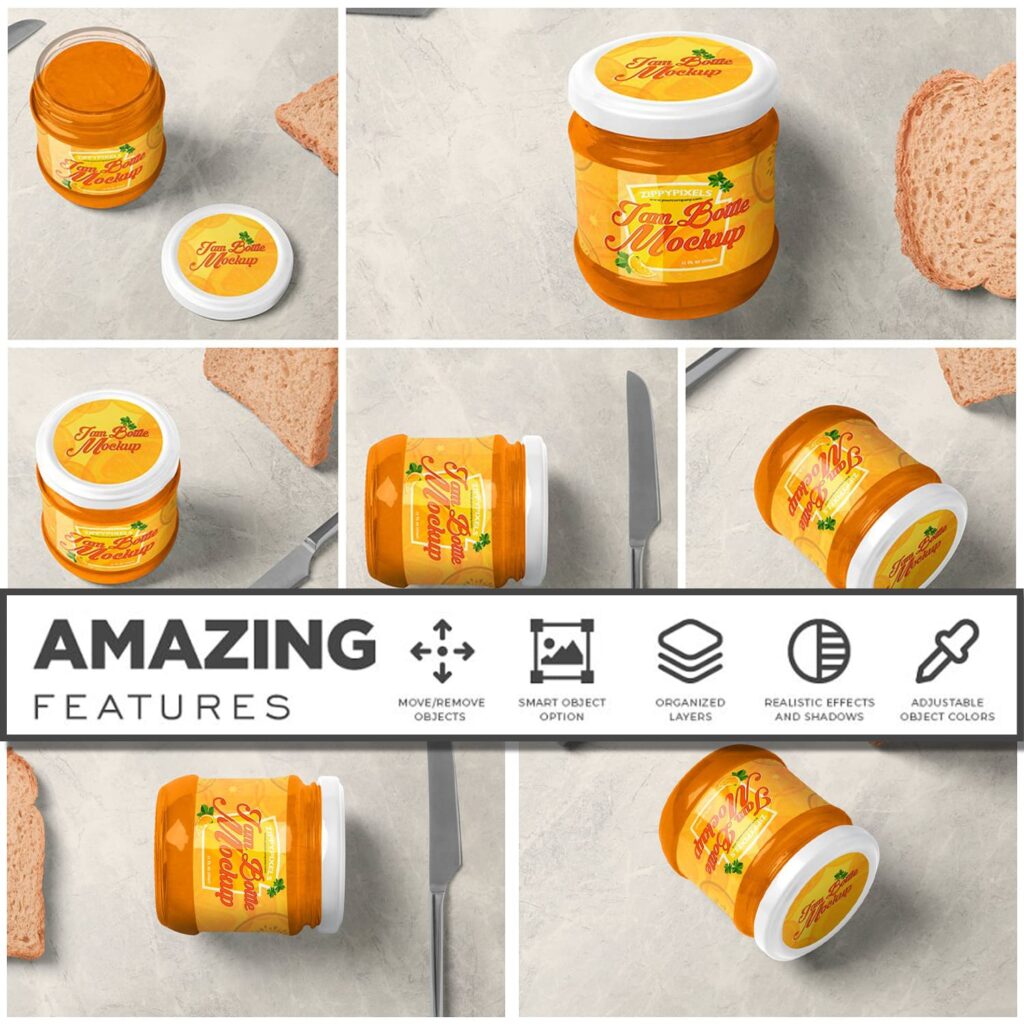 Jam Bottle Mockups – MasterBundles