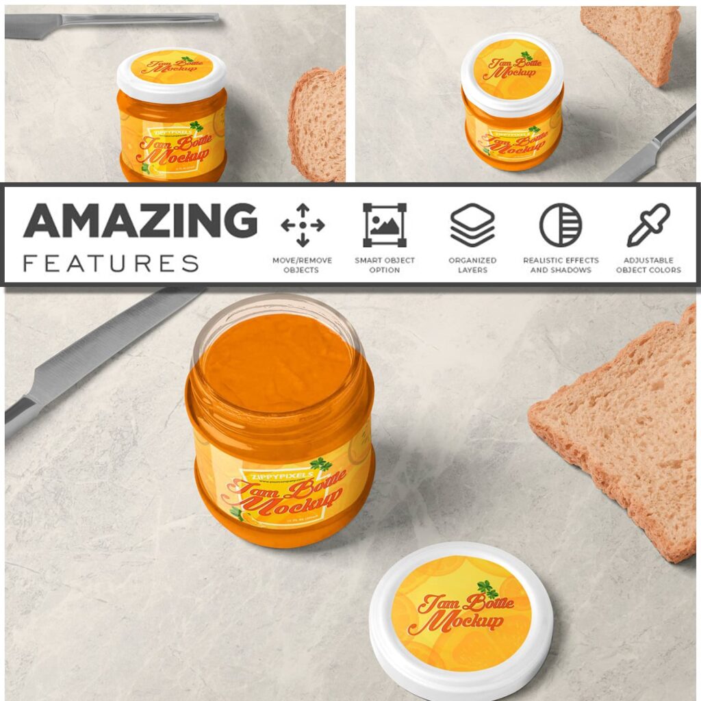 Jam Bottle Mockups – MasterBundles