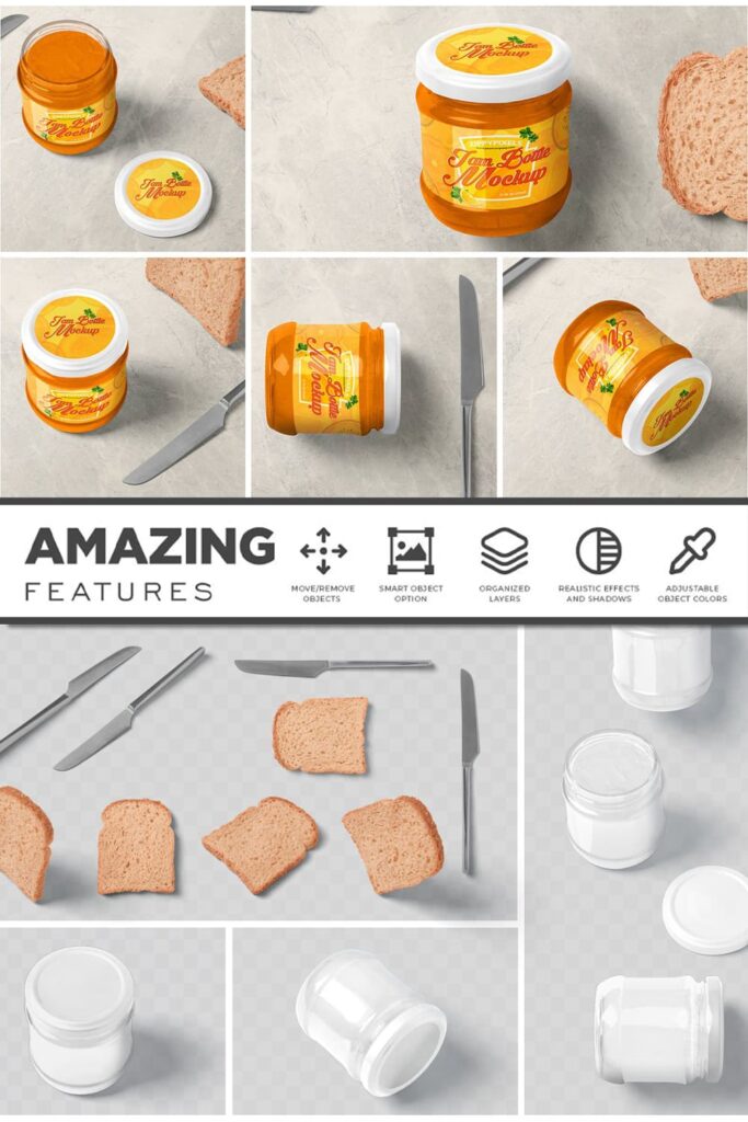 Jam Bottle Mockups – MasterBundles
