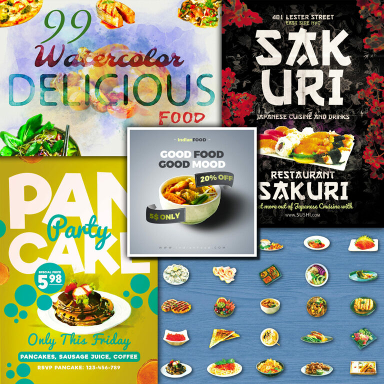 99 Watercolor Delicious Food Design – MasterBundles