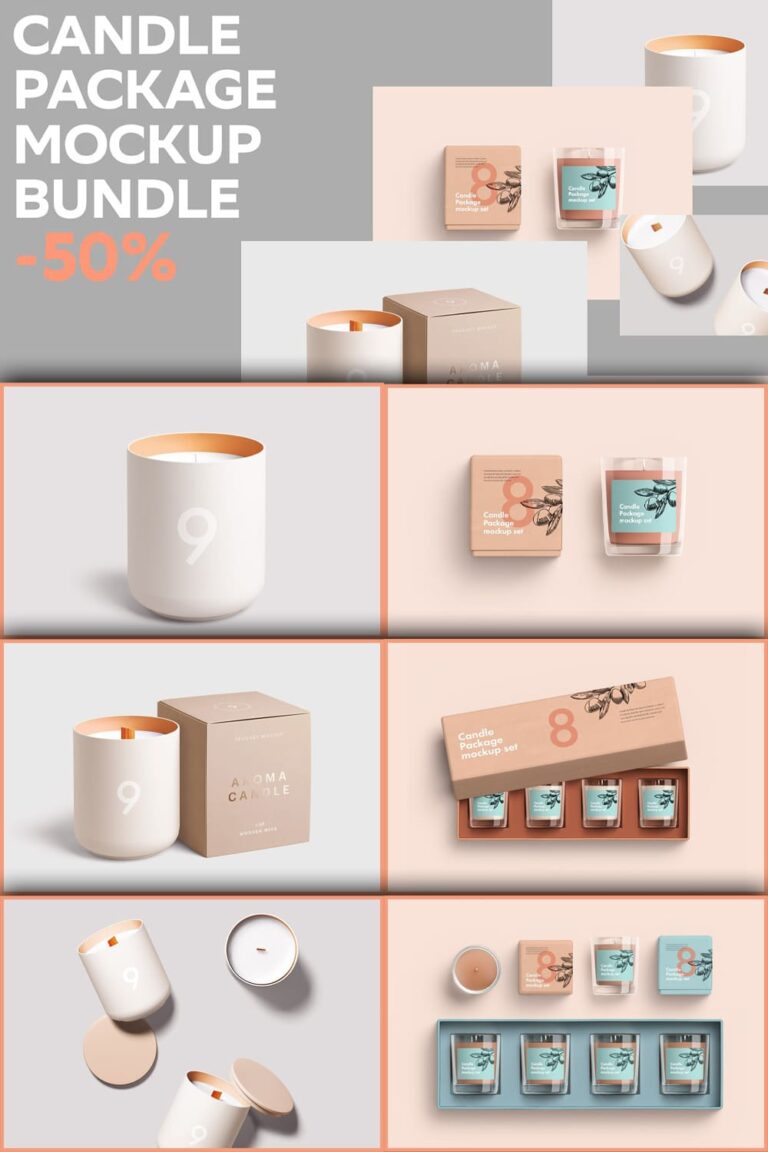 Candle Mockup Bundle – MasterBundles