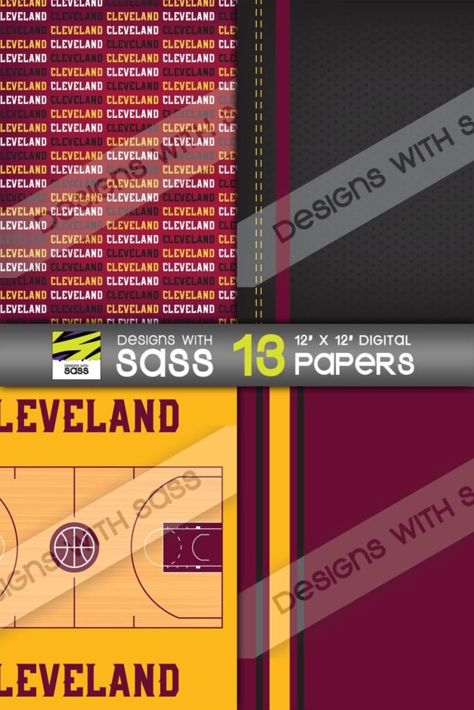 Cleveland Basketball Digital Paper – MasterBundles