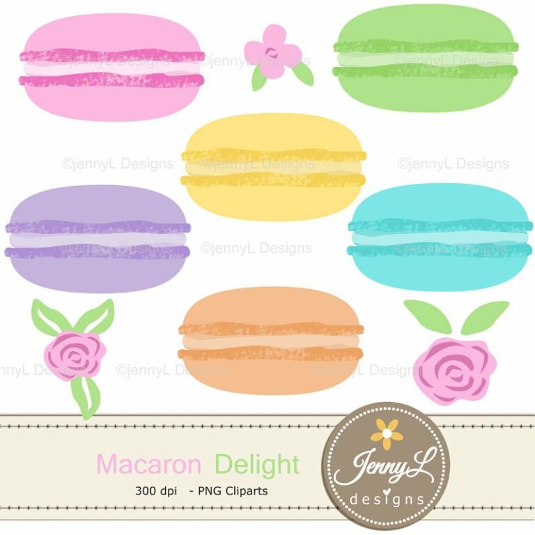Macaron Digital Papers and Macaron Clipart – MasterBundles