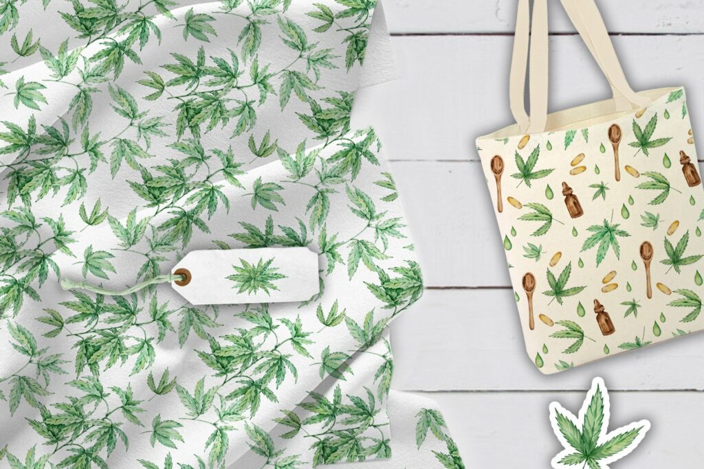 Cannabis Watercolor Digital Paper – MasterBundles