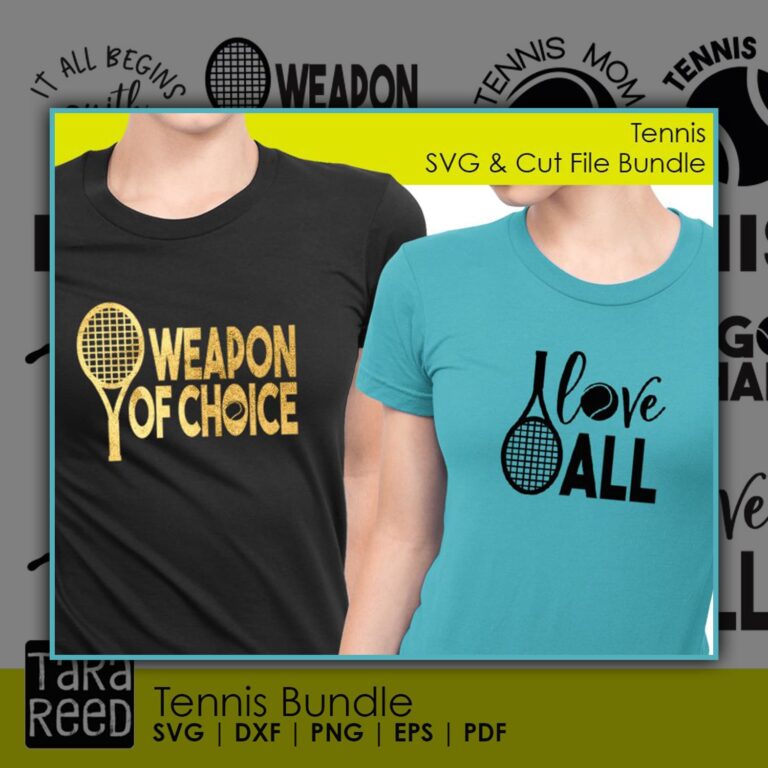 Tennis Bundle - 10 Designs - SVG PNG DXF Cut Files | Master Bundles